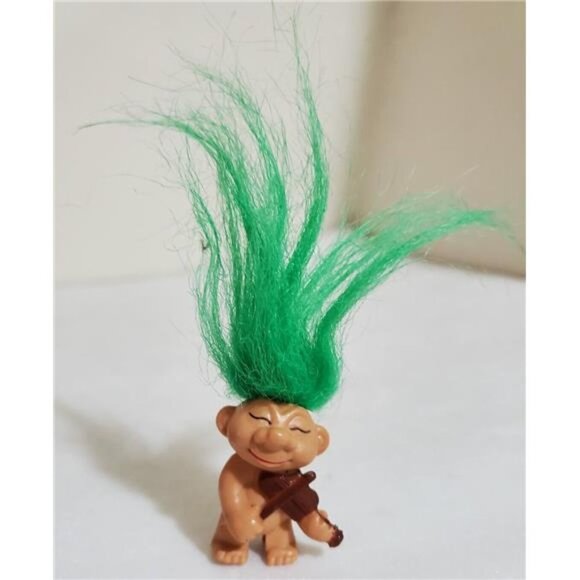 Vintage | Toys | Whimsical Vintage Greenhaired Russ Troll Pencil Topper ...